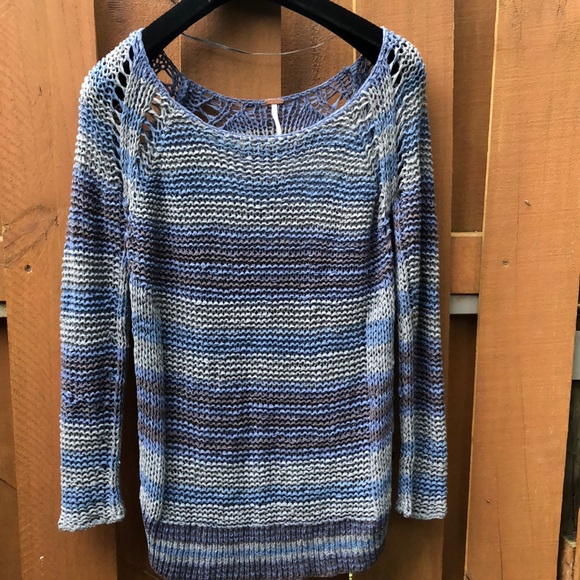 Free People | Sweaters | Free People Knit Ribbon Long Sweater | Poshmark